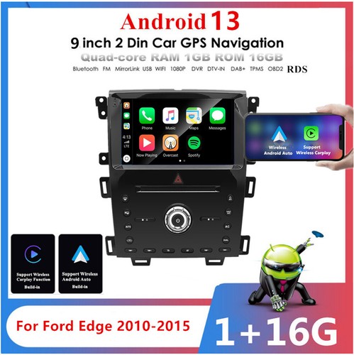 For Ford Edge 2010-2015 w/ Carplay 9'' Android Car Radio Stereo GPS ...