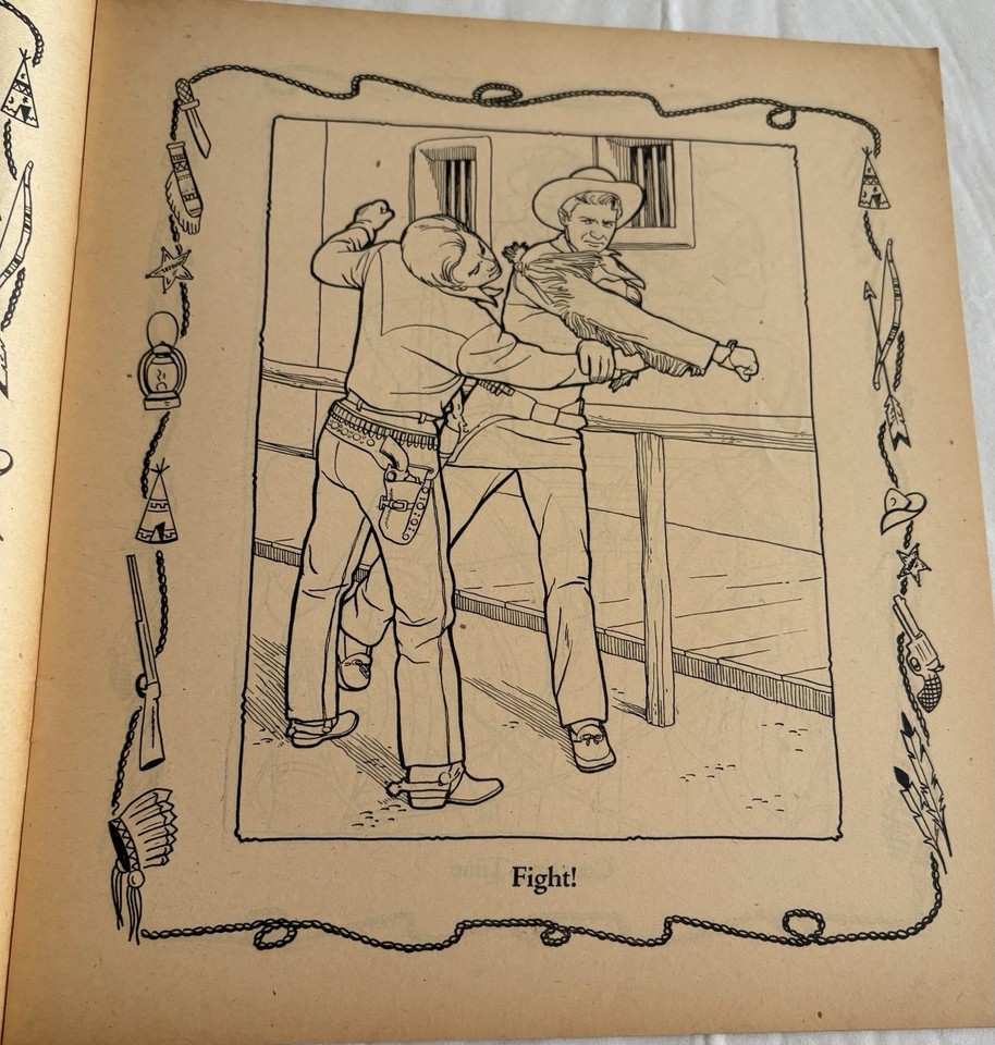 Vintage 1957 Unused Coloring Book - The Range Rider - Cowboy - Western ...