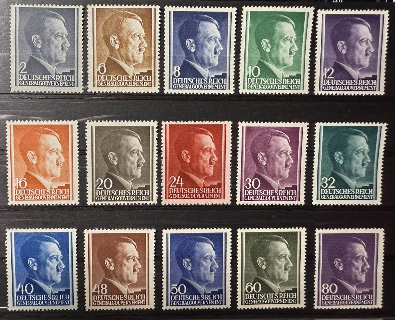 Germany WWII Occupation of Poland General Government Sc# N76-N90 (1941 ...