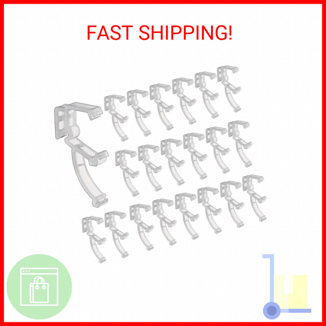 20 Pieces 2 Inch Mini Blind Valance Clips Clear Plastic Valance ...
