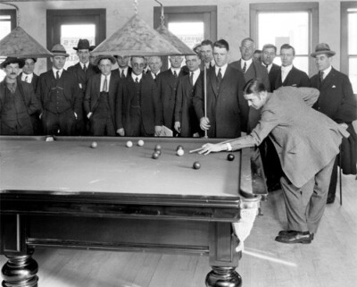 Ralph Greenleaf Shooting Pool Photo | eBay