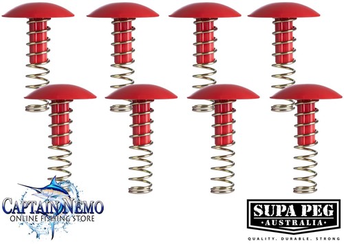 SUPA PEG 8 X TENT POLE CAP WITH TENSION SPRING HIKING CAMPING ...