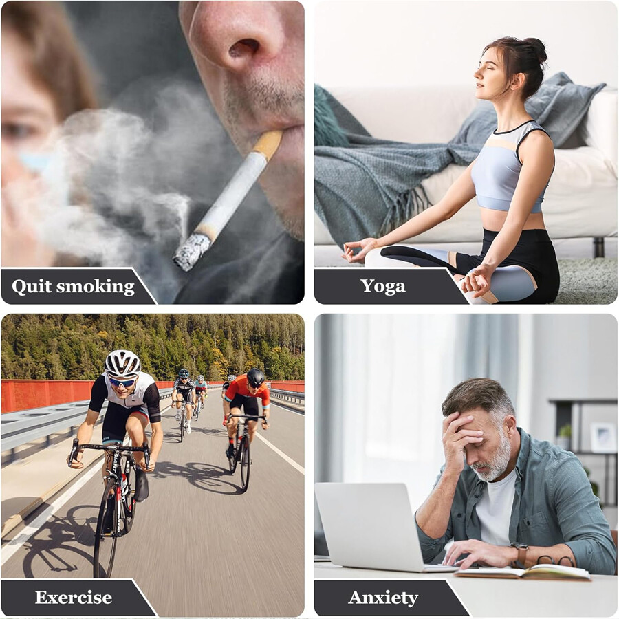 Quit Smoking Anti Vaping Breathing Necklace Stress Relief Respiratory ...