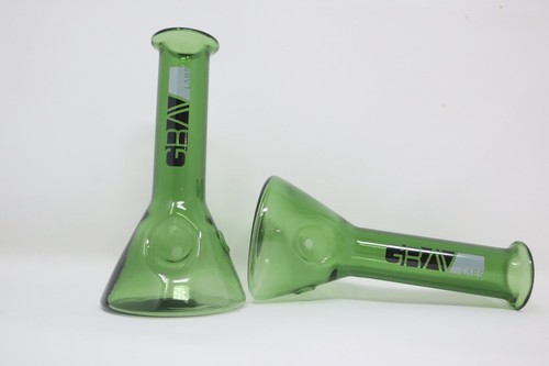 5” GRAV Clear Green Mini Glass Colored Beaker Bong Pipe | eBay