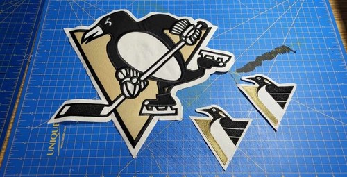 Pittsburgh Penguins Team Logo Patch , Large logo 12" x 12 " and ...