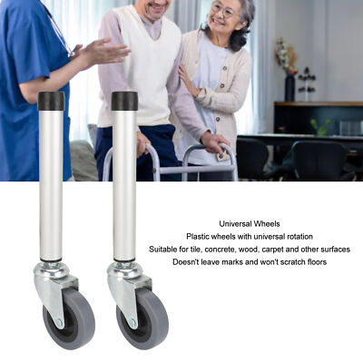 Walker Wheels Universal Rotating Adjustable Height Replacement Seniors ...