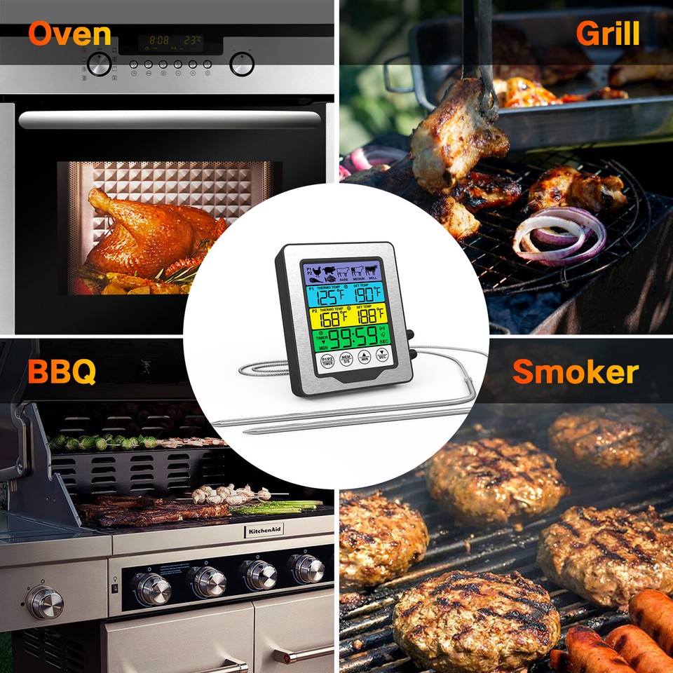 Color Screen Digital Food Gauge Cooking Meat T1F4 | eBay