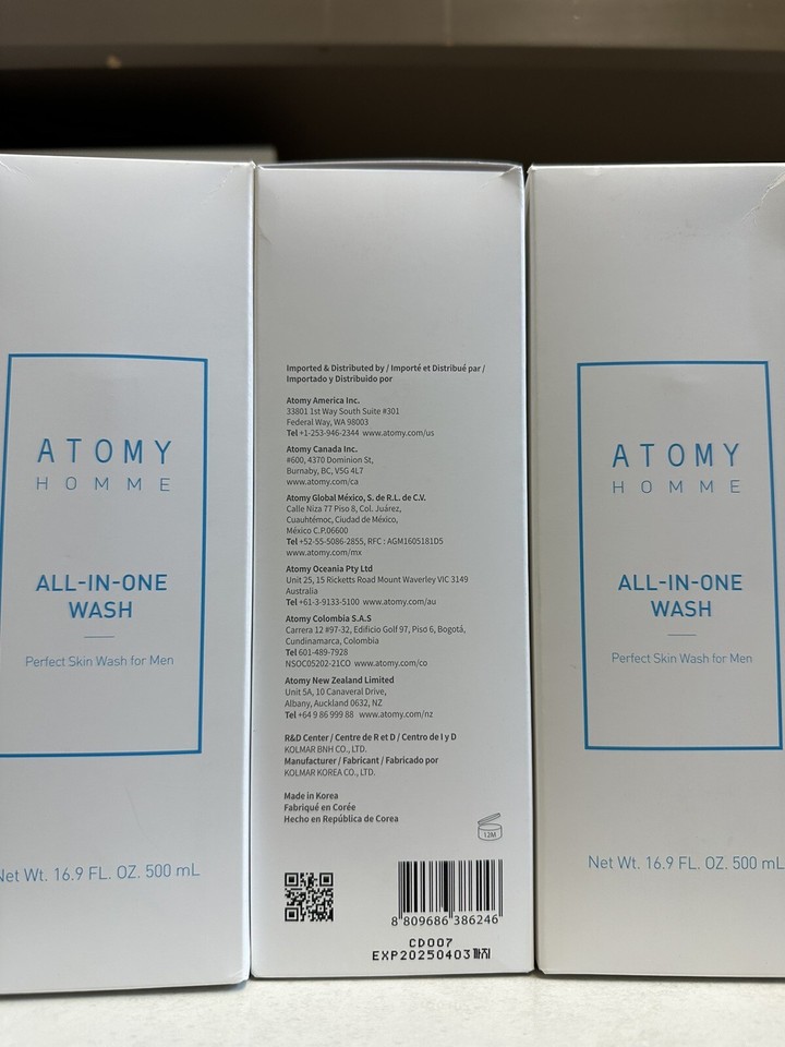 Atomy Homme All-in-One Wash 500 mL. Perfect Skin Wash for Men. New | eBay