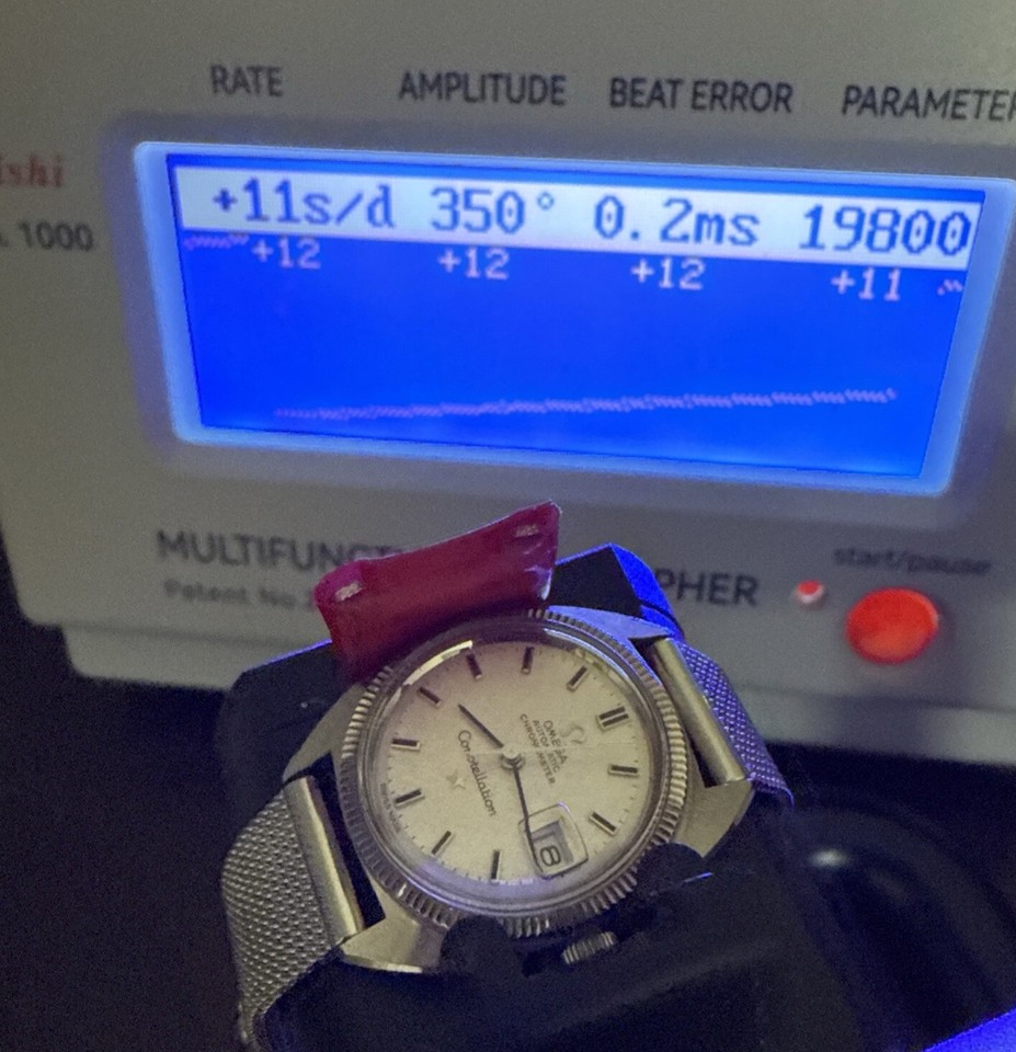 Rare Omega Constellation Date Automatic Linen Dial 24mm Mesh Bracelet Fluted | eBay