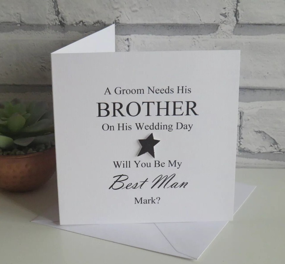 Personalised Will You Be My Best Man Card Usher Groomsman Page Boy
