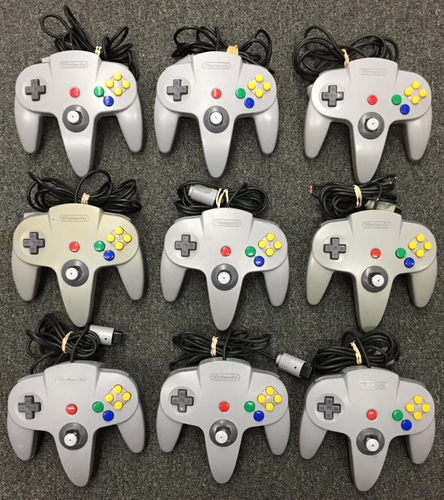 OEM 1st Party 9 BROKEN Parts or Repair NINTENDO 64 Controllers N64 Pad ...