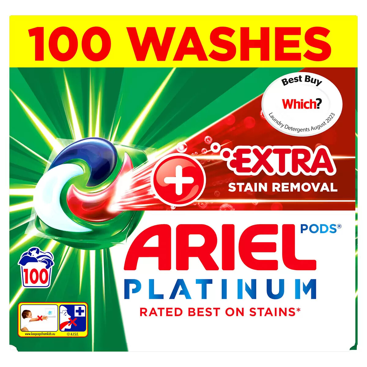 Ariel Platinum Pods Washing Detergent Tablets Capsules 50 / 100 Pods ...