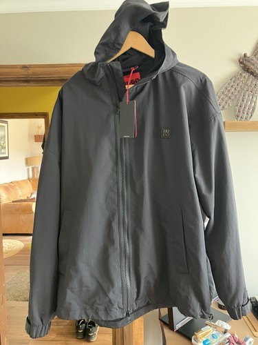 Hugo Boss mens hooded jacket windbreaker black extra large XL new with ...