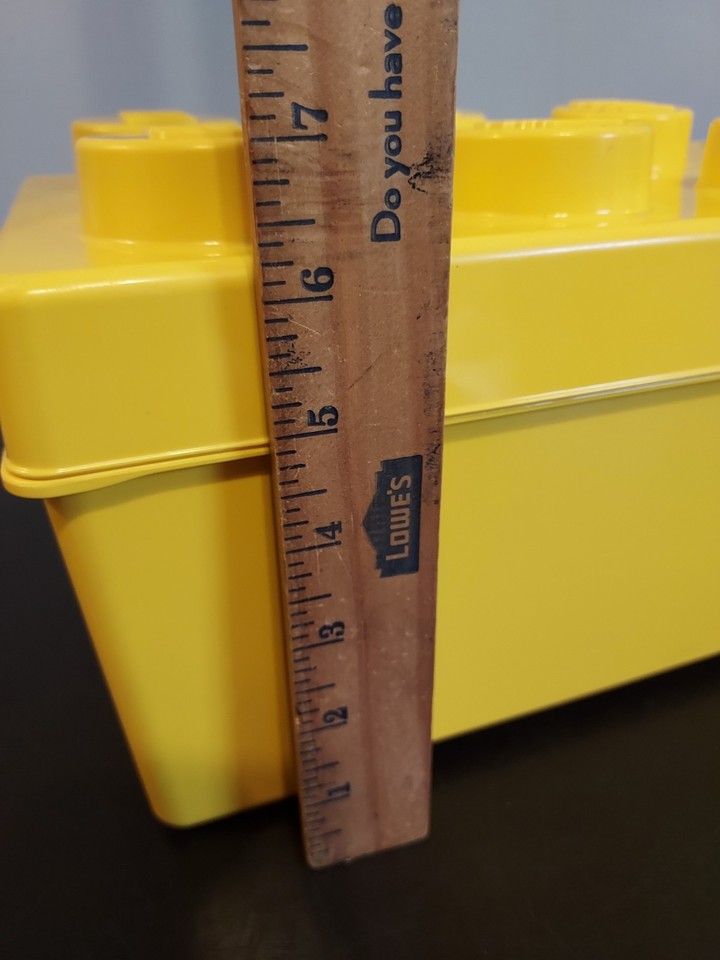 LEGO Storage Brick Case 8 Stud Large Yellow Container Plastic Bin Box ...