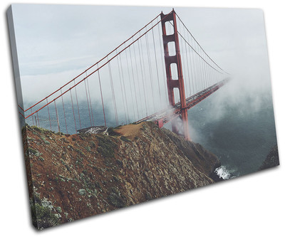 Golden Gate Bridge San Francisco City SINGLE TOILE murale ART Photo ...
