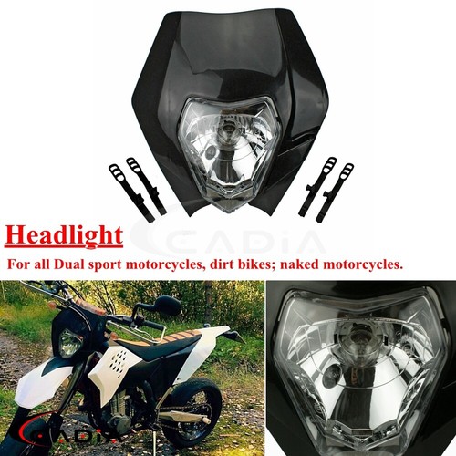 Supermoto Offroad Headlight with Fairing Headlamp Dirt Bike For KTM ...