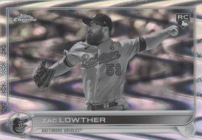 2022 Topps Chrome Sonic - Zac Lowther #159 Black & White RayWave ...