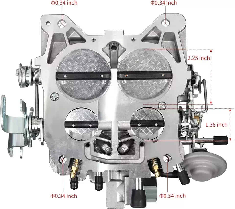 4 Barrel 4MV Rochester Quadrajet Carburetor For Chevy 327 350 427 454 ...