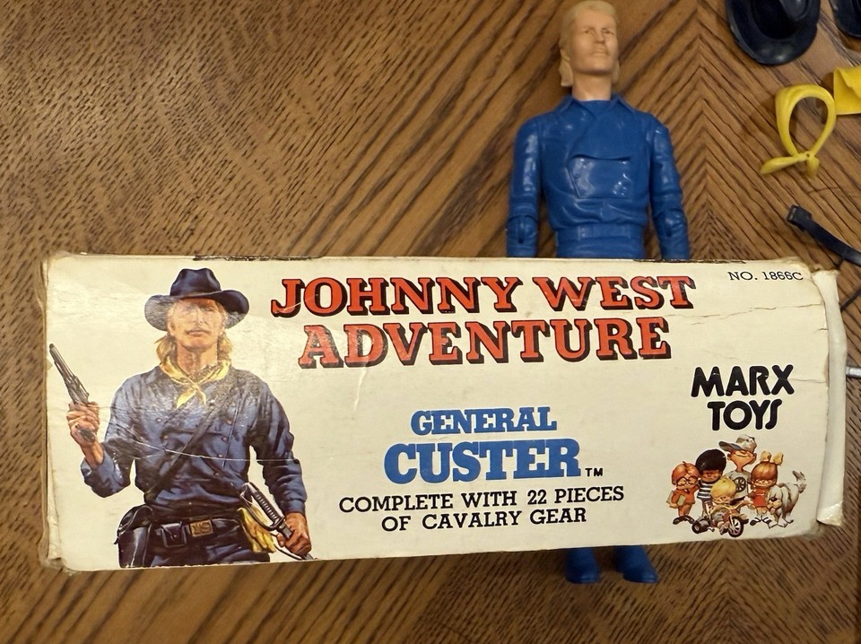Marx Johnny West Adventure Vintage JWA General Custer w/Box Blue ...
