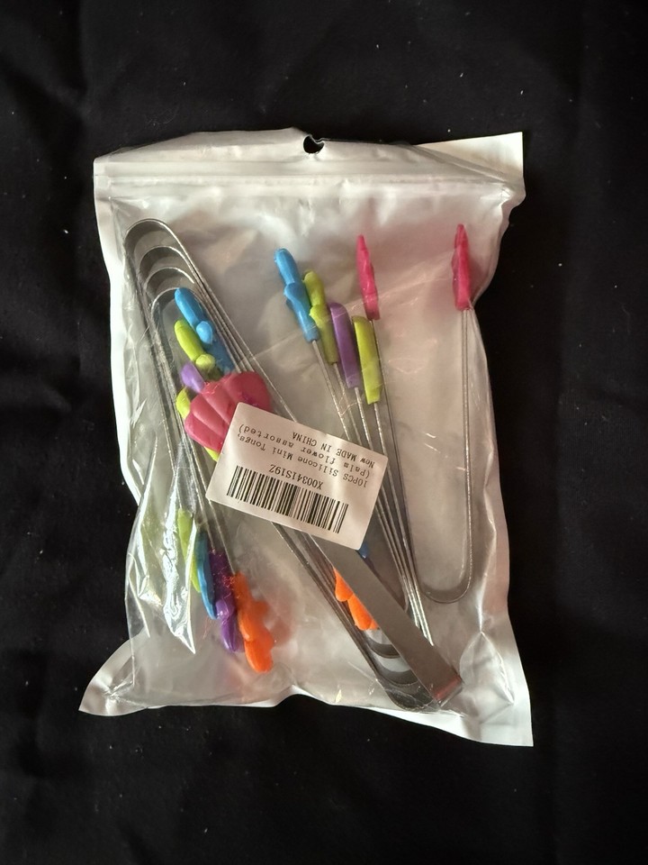 Mini Kitchen Tongs 10pc Palm Flower Assorted | eBay