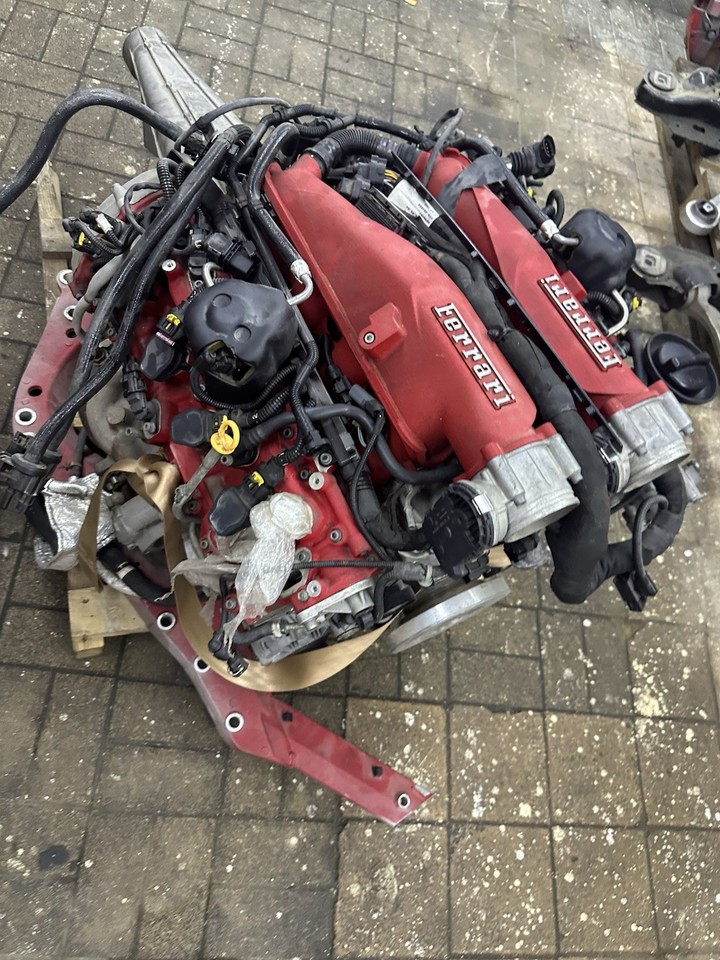 Ferrari F154 3.9L Twin-Turbo V8 Engine – OEM Genuine Ferrari 488 / F8 ...