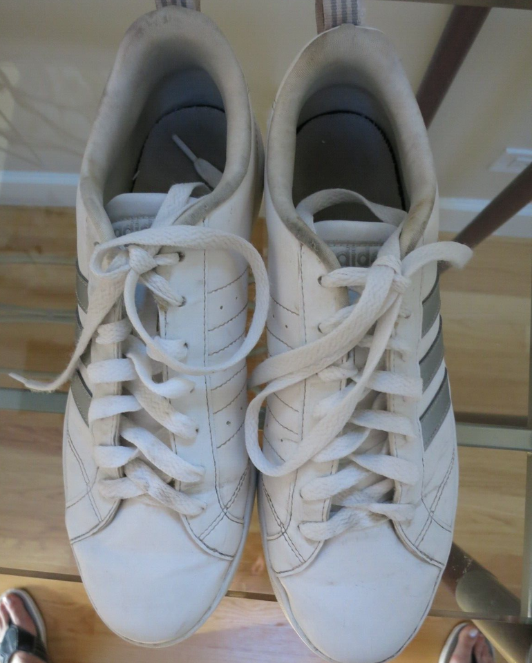 Women's White Adidas Snickers, Size 9M | eBay