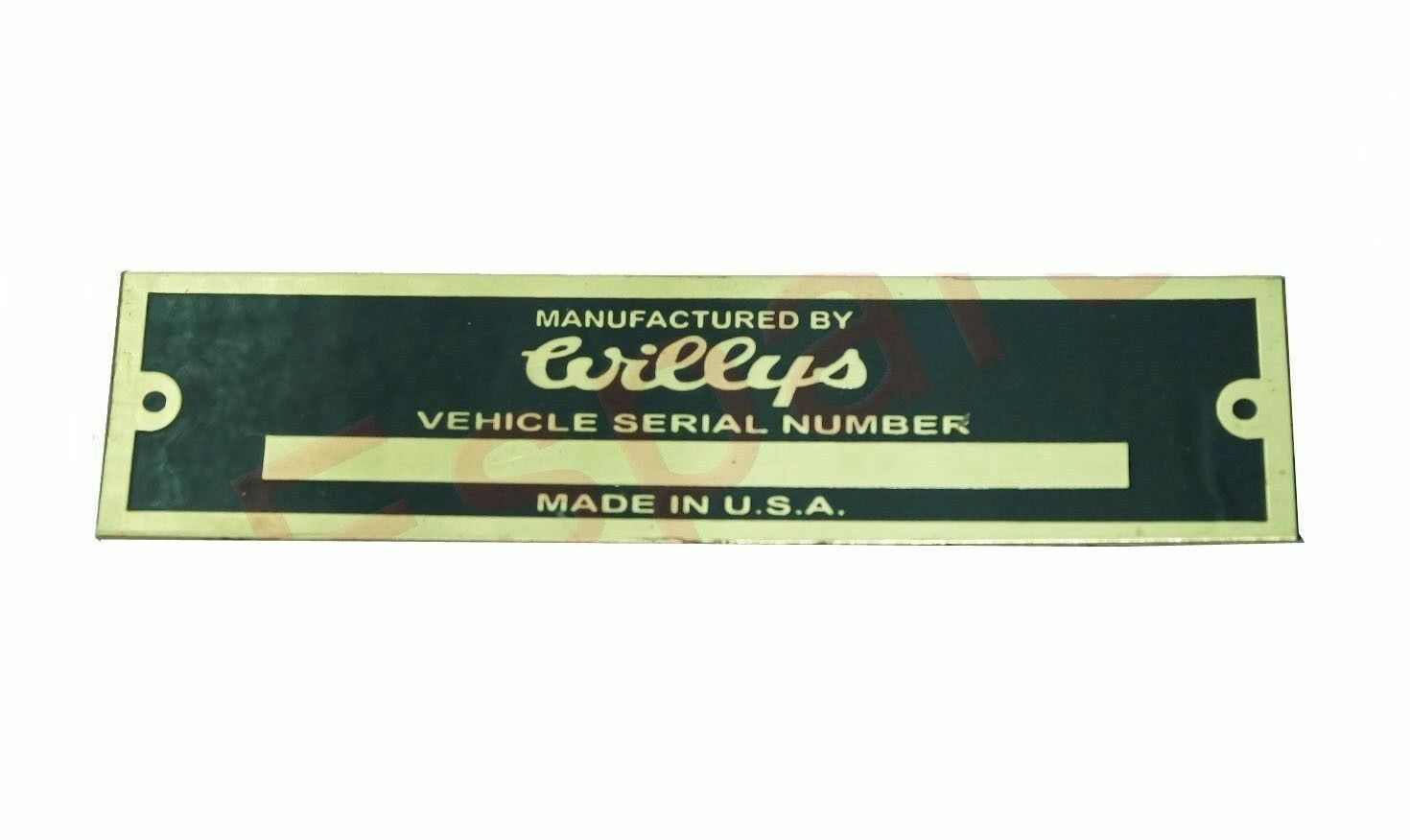 Vehicle Serial Number Data Patents Plate Brass For Jeeps Willys ECs | eBay