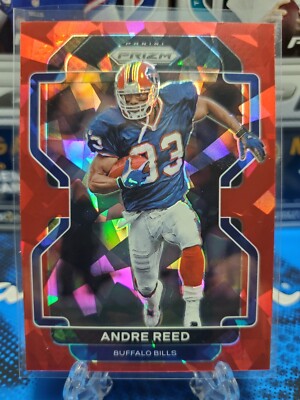 ANDRE REED 2021 PANINI PRIZM RED CRACKED ICE SP PRIZM CARD #124 BILLS ...