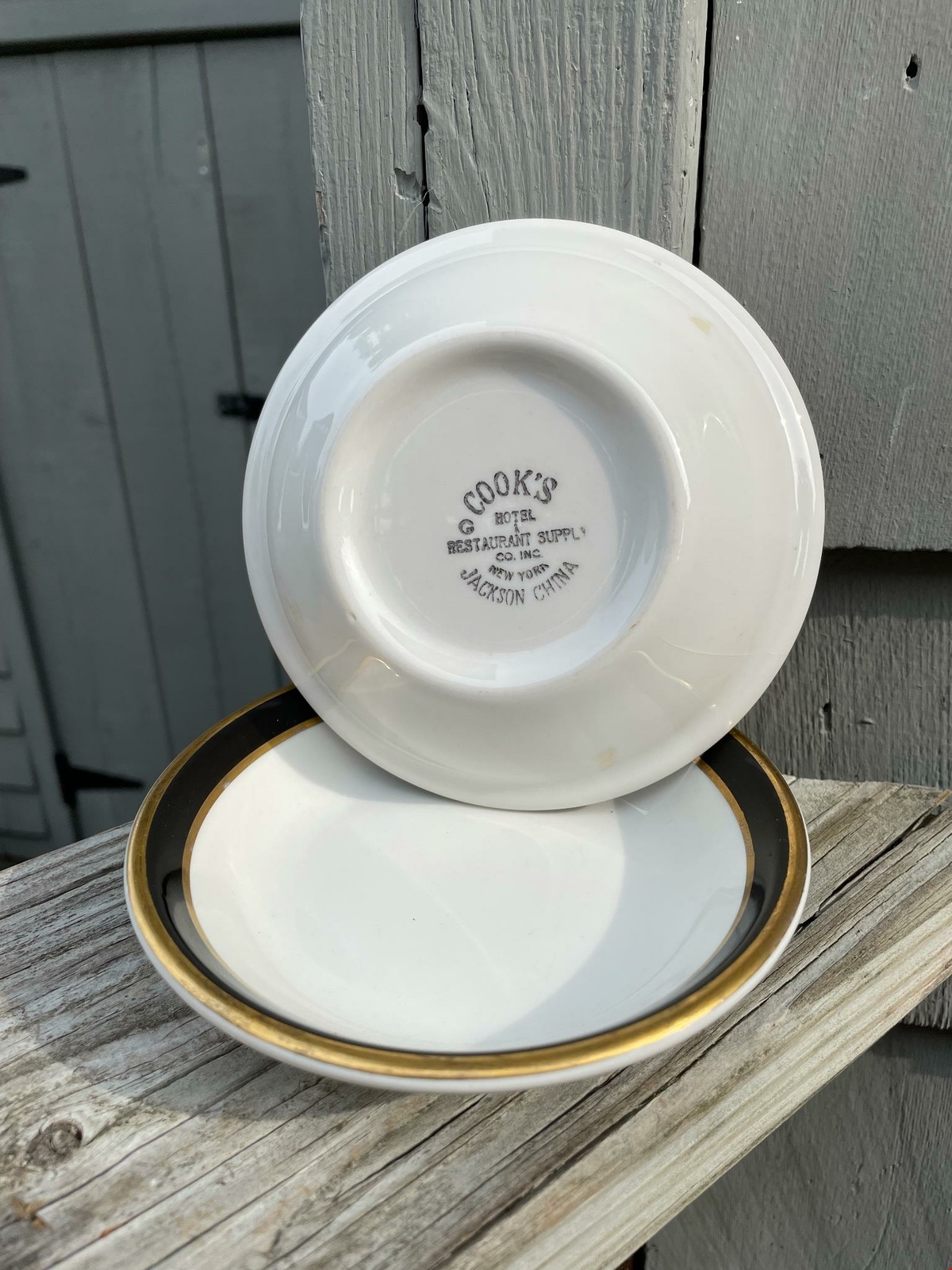 2 BlackGold White Porcelain Jackson Cooks Hotel Restaurant Supply ...