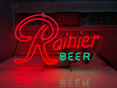 Rainier Beer Neon Sign 19x15 Beer Bar Restaurant Store Home Wall Decor ...