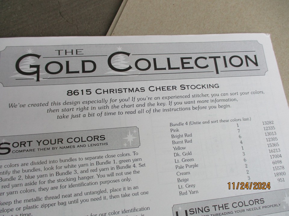 DIMENSIONS GOLD CHRISTMAS CHEER STOCKING 16" CTD CROSS STITCH KIT RARE ...