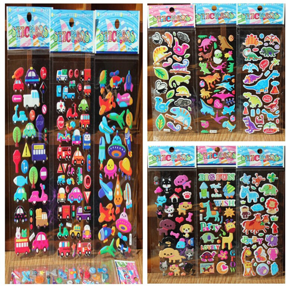 10 Sheets Colorful Butterflies Scrapbooking Bubble Puffy Stickers ...