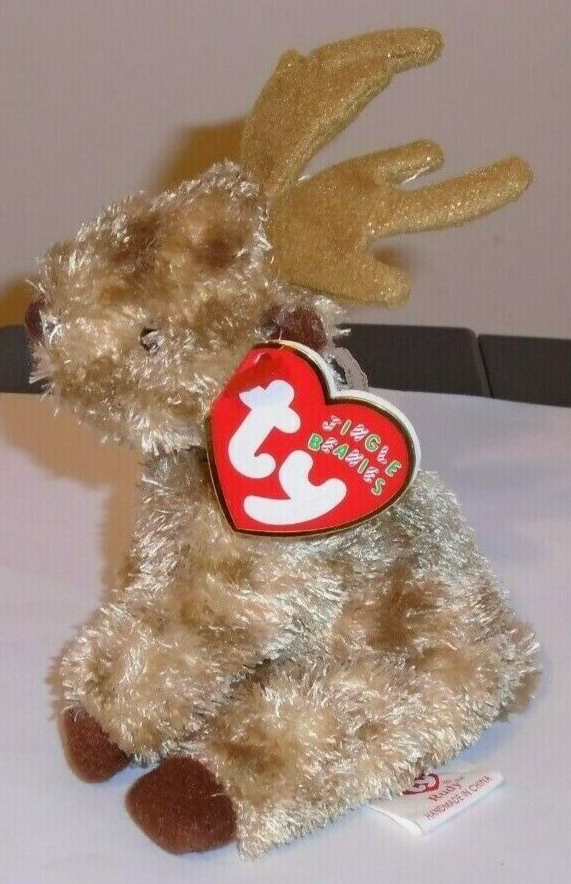 Ty Jingle Beanie Baby - RUDY the Reindeer 4.5" MWMT Ornament Stuffed ...