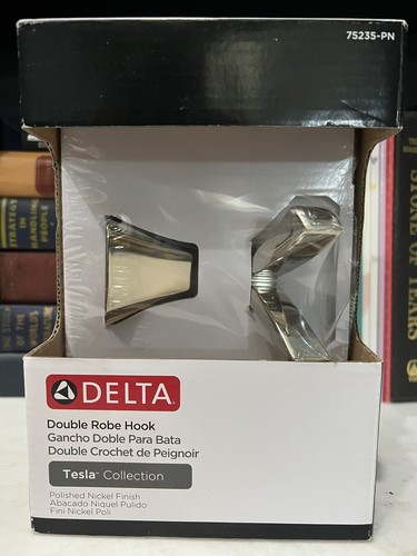 Delta Tesla 75235-PN Double Robe Hook Polished Nickel | eBay