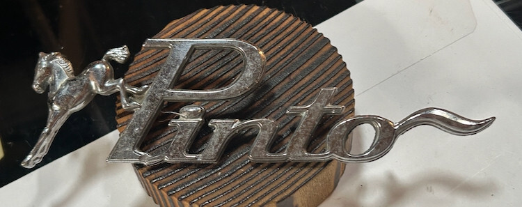 OEM 1971-77 FORD PINTO SCRIPT NAMEPLATE EMBLEM D52B-16B114-AA | eBay