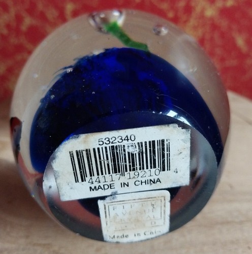 FIFTH AVENUE CRYSTAL Large 4.5" Heavy Art Glass Aquarium Ocean Fish ...