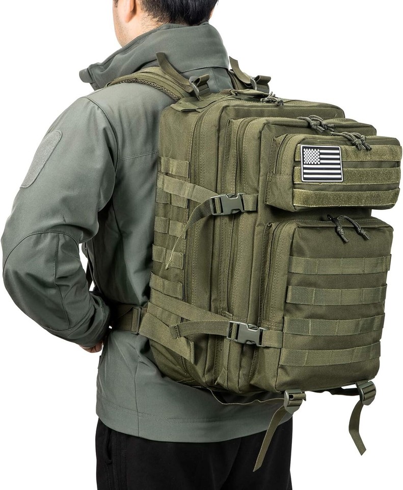 45L Military Tactical Backpack Large Army Men 3 Day Assault Pack Molle ...