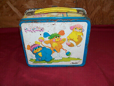 Old 1986 Popples Metal Lunchbox Lunch Pail Box Kids TV Cartoon Vintage ...