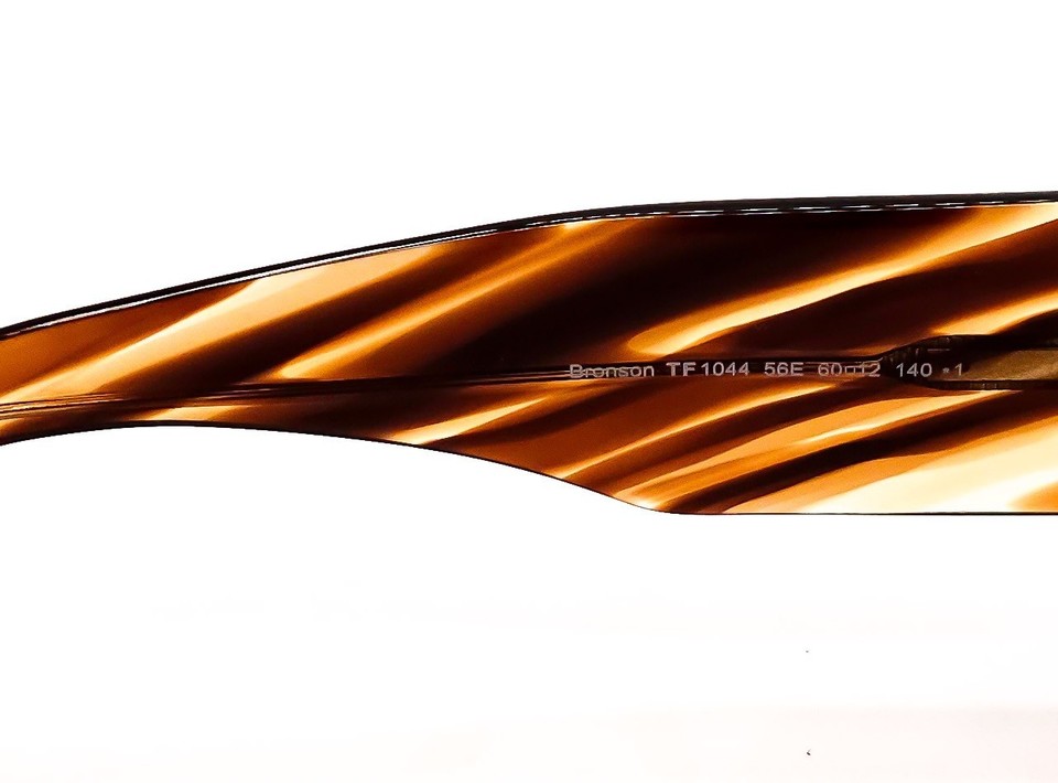 TOM FORD TF 1044 Bronson Sunglasses 56E Striped Brown- Amber lenses 60 ...