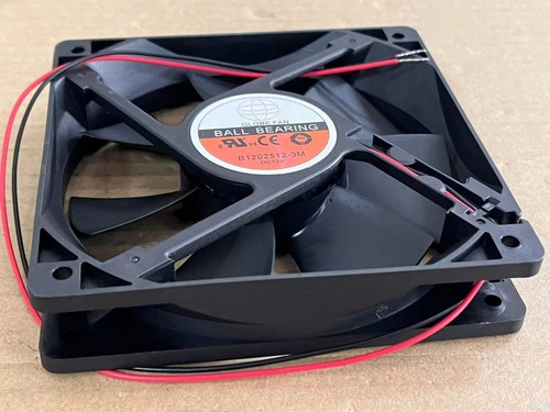 120mm 25mm New Case Fan 12V DC 124CFM Ball Brg 2 Pin PC Computer ...