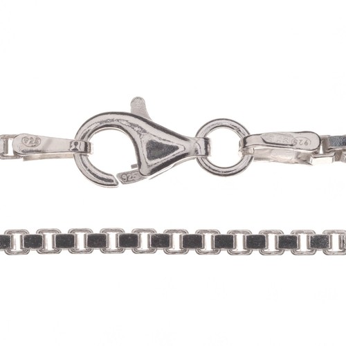 Sterling Silver Necklace Chain Solid Italian 925 Box Cube Link ...