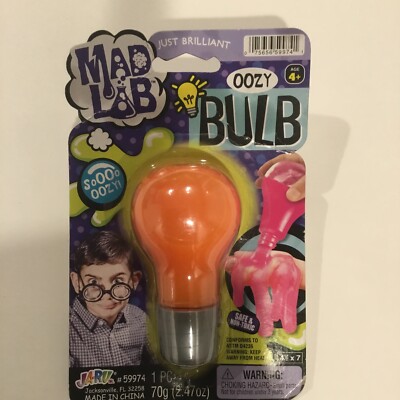 Mad Lab ORANGE Oozy Bulb Slime Ooze 70g Safe Non-Toxic by Ja-Ru Inc NEW ...