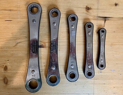 Vintage Sears Craftsman 4368 5 Piece Box End Ratchet Wrench Set | eBay