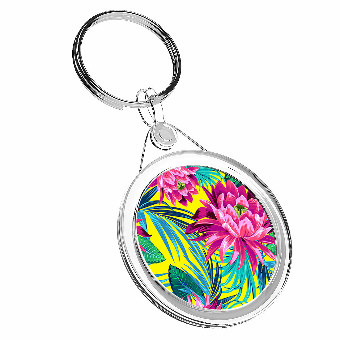 1 x Purple Lotus Flower Lily - Keyring IR02 Mum Dad Kids Birthday Gift ...
