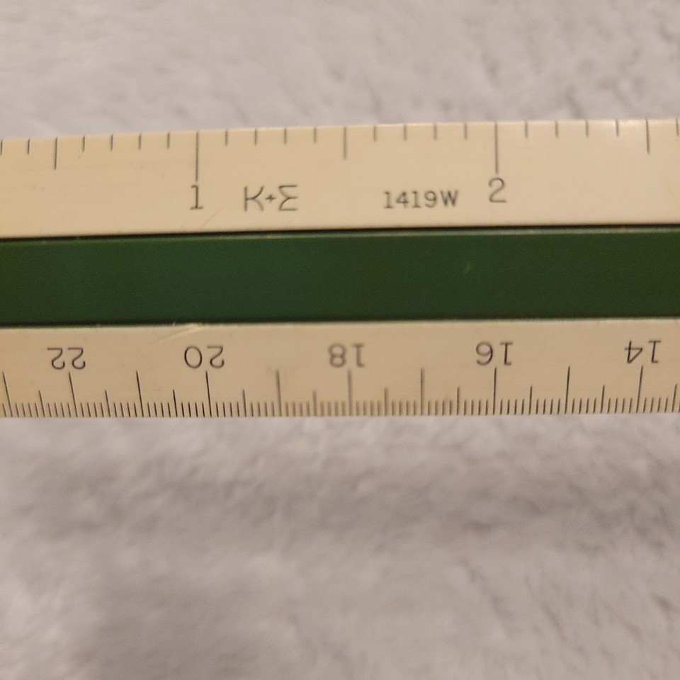Vintage Keuffel & Esser Co K&E 6 Inch Pocket Ruler 1419W with Leather ...