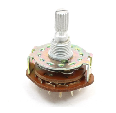 RS25 2P6T Rotary Switch Band Selector Potentiometer 2 Pole 6 Position 2 ...