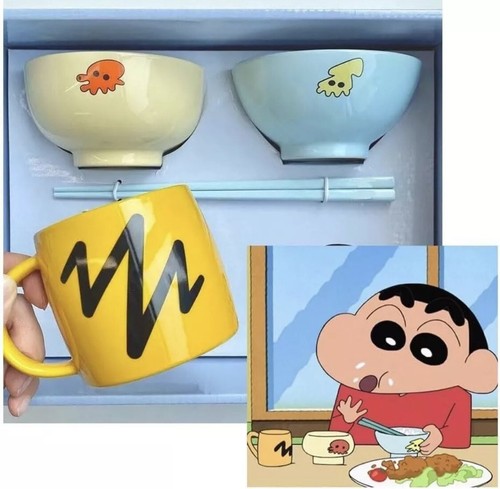 Crayon Shin-chan Pottery Kitchen Tableware Gift Box Set New Shipping ...