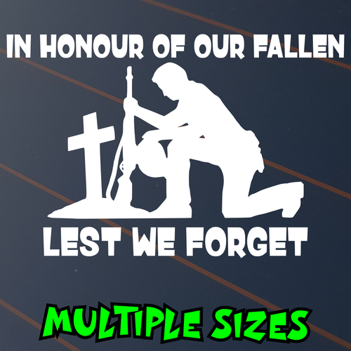 Lest We Forget Sticker Decal Australia Remembrance Military Anzac Day ...