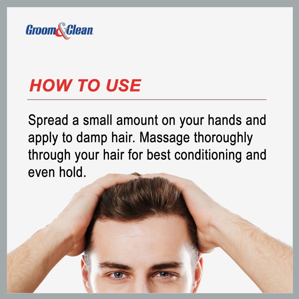 Groom & Clean Hair Control Cream 4.5 Oz Pack of 2 - Mens Hair Styling ...