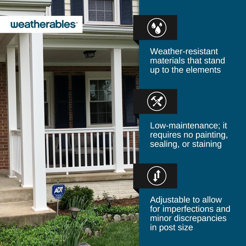 6x6 Post Sleeve – Weatherproof Premium Outdoor Vinyl Post Cover for ...
